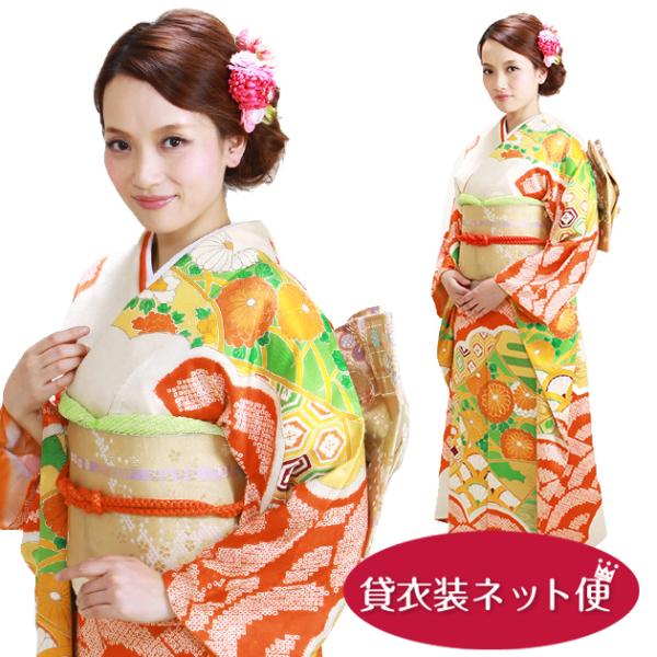 商品番号:FAC0065【振袖レンタル】■ 表地：高級正絹100％■ 色/柄：朱赤色/しぼり■ 洋服サイズ：7号〜11号位■ 身長：〜160cm位■ ヒップサイズ：〜95cm位■ 身丈：4尺2寸6分/肩裄：7寸1分/袖丈：2尺6寸7分 ※商...