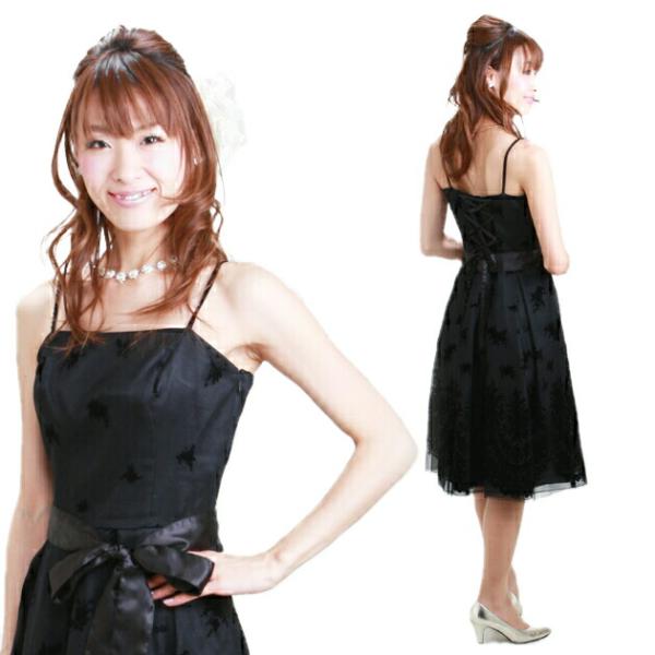 商品番号:FAV0714【　パーティドレスレンタル　】■ カラー：黒　フロッキー■ 素材：ナイロン、レーヨン■ デザイン：ワンピース■ サイズ：7号-9号／バスト：〜90cm／ウエスト：〜66cm／ヒップ：〜94cm※商品の色につきましては...