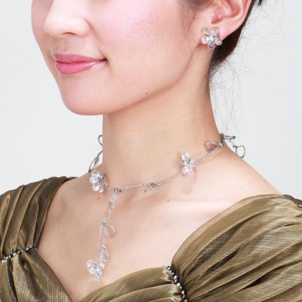 商品番号:FBMNE03【ネックレス＆イヤリング　レンタル】■ 品質：クリスタル■ サイズ（約）：ネックレス/44cm　　イヤリング/1cm※商品の色につきましては、お客様のご覧になられますパソコン機器及びモニタなどの違いにより実際の商品素...