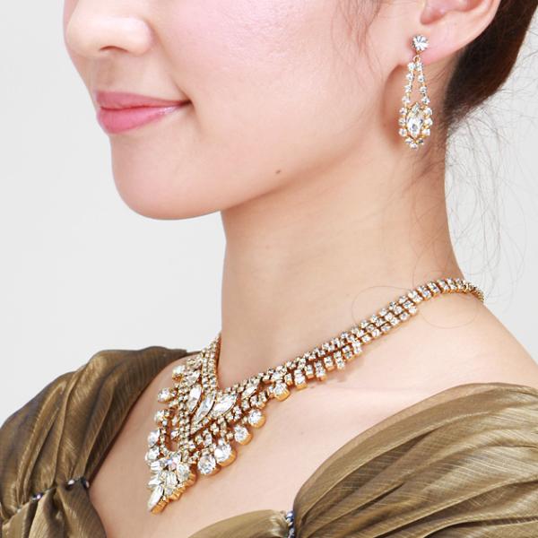 商品番号:FBMNE05【ネックレス＆イヤリング　レンタル】■ 品質：ゴールド■ サイズ（約）：ネックレス/32cm　アジャスター/6cm　イヤリング/5cm※商品の色につきましては、お客様のご覧になられますパソコン機器及びモニタなどの違い...