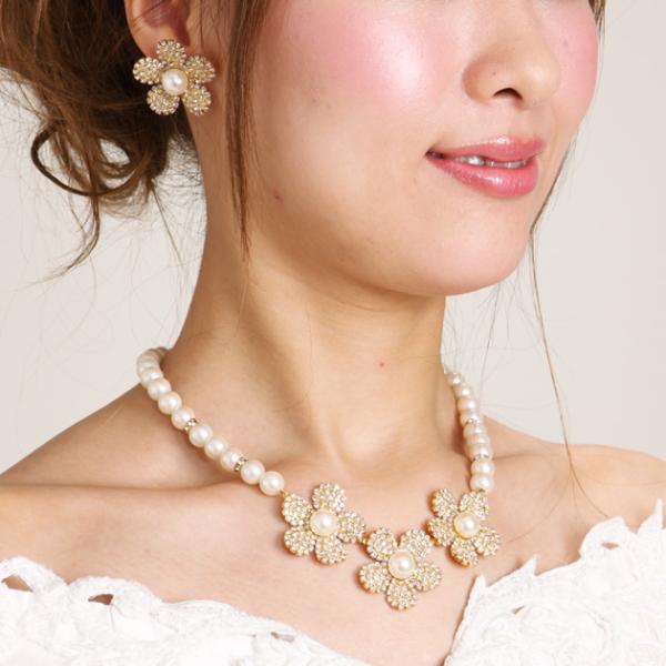 商品番号:FBMNE46【ネックレス＆イヤリング　レンタル】■ 品質：パール＆ゴールド■ サイズ（約）：ネックレス/40cm　アジャスター/6cm　イヤリング/3cm※商品の色につきましては、お客様のご覧になられますパソコン機器及びモニタな...