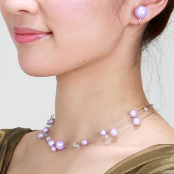 商品番号:FBMNE53【ネックレス＆イヤリング　レンタル】■ 品質：パール/クリスタル■ サイズ（約）：ネックレス/40cm　アジャスター/6cm　イヤリング/1cm※商品の色につきましては、お客様のご覧になられますパソコン機器及びモニタ...