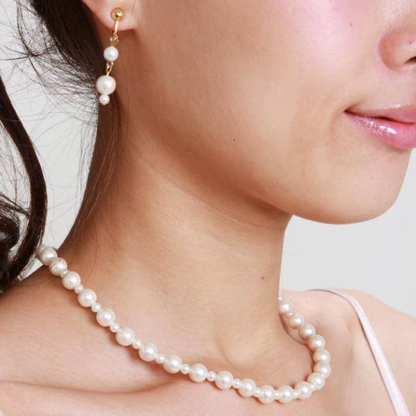 商品番号:FBMNE55【ネックレス＆イヤリング　レンタル】■ 品質：パール■ サイズ（約）：ネックレス/45cm　アジャスター/6cm　イヤリング/4cm※商品の色につきましては、お客様のご覧になられますパソコン機器及びモニタなどの違いに...