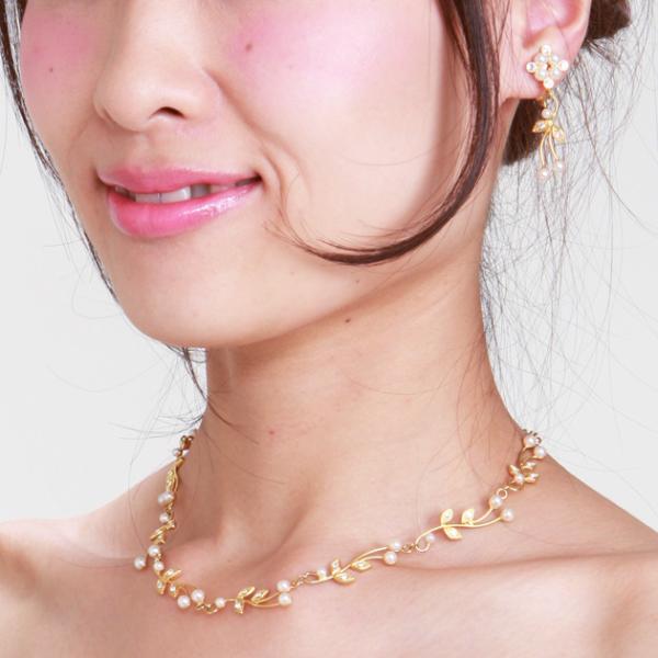 商品番号:FBMNE61【ネックレス＆イヤリング　レンタル】■ 品質：パール/ゴールド■ サイズ（約）：ネックレス/36cm　アジャスター/6cm　イヤリング/3cm※商品の色につきましては、お客様のご覧になられますパソコン機器及びモニタな...