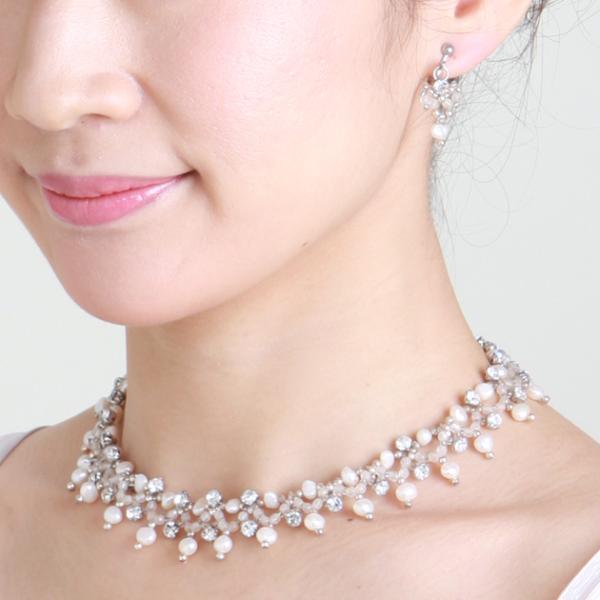 商品番号:FBMNE84【ネックレス＆イヤリング　レンタル】■ 品質：パール/シルバー　淡水パール■ サイズ（約）：ネックレス38cm/　アジャスター/5cm　イヤリング/3cm※商品の色につきましては、お客様のご覧になられますパソコン機器...
