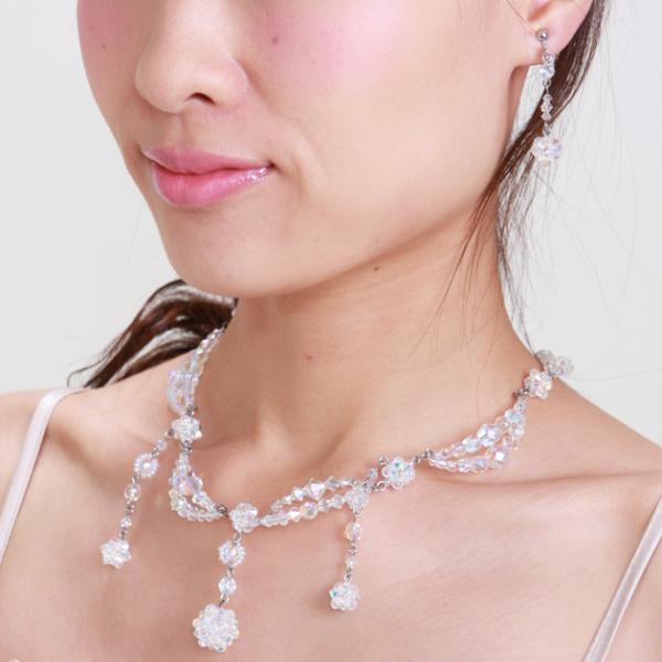 商品番号:FBMNE86【ネックレス＆イヤリング　レンタル】■ 品質：オーロラクリスタル■ サイズ（約）：ネックレス/46cm　アジャスター/5cm　イヤリング/4cm※商品の色につきましては、お客様のご覧になられますパソコン機器及びモニタ...