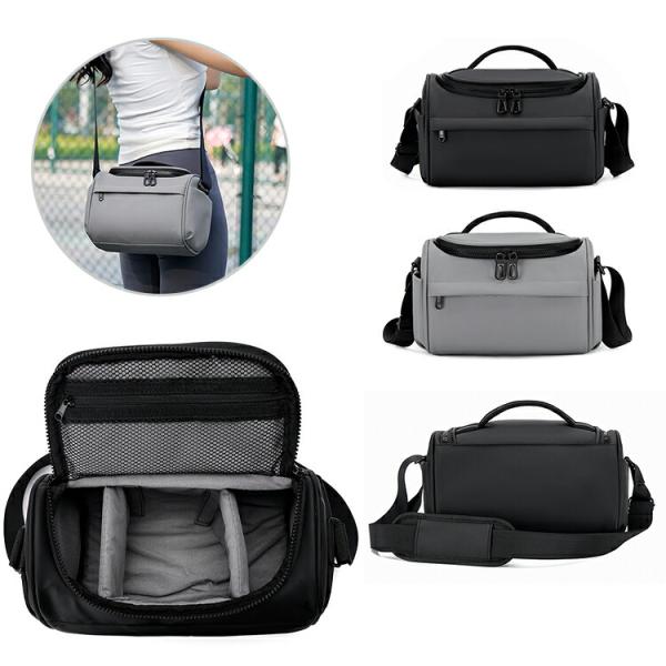 一眼カメラ本体と交換レンズや電源アダプターなどのアクセサリーが収納可能 ダブルズームキット一式の収納に最適なカメラバッグ パナソニック ルミックス DC-TZ99