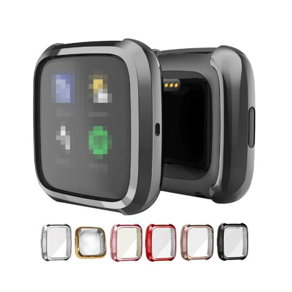 Fitbit Versa / Versa 2 カバー TPU メッキ加工 耐衝撃 レディース メンズ 保護カバー 保護ケース 高品質TPU ソフト 保護 オシャレ 耐衝撃 フィットビットフィットビット ヴァーサ / ヴァーサ 2ケース アク...
