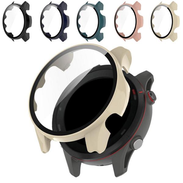 Garmin Forerunner 955/255/255S/255 Music/255S Music ケース 強化ガラス + PC 液晶保護 ガラスフィルム カバー 全面保護 液晶一体型 ハードケースガーミン フォアランナー955/255...