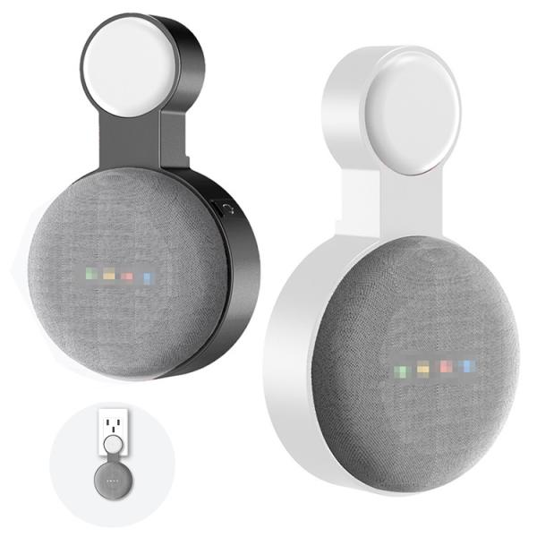 Google nest mini 第2世代 壁掛けホルダー 保護カバー スピーカー マウント 専用ホルダー ブラケット壁掛け 取付易い ケーブル収納 ねじ止め無し壁掛け ホルダー スマートスピーカー マウント コード収納