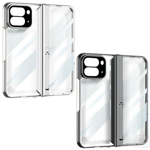 強化ガラスフィルム付き クリア 強化ガラス+プラスチック グーグル ピクセル10 プロ フォールド ケース/カバー 衝撃吸収 スマホケース スマホカバー