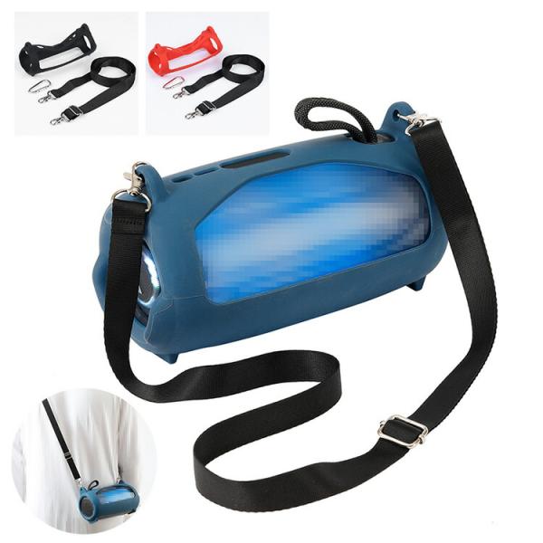 JBL Pulse 5 ケース カバー シリコン 耐衝撃 ショルダー紐 ストラップ/肩掛け紐 ストラップ付き カラビナ付き ジェイビーエル スピーカーカバーシリコン ソフトケース ソフトカバー ジェービーエル