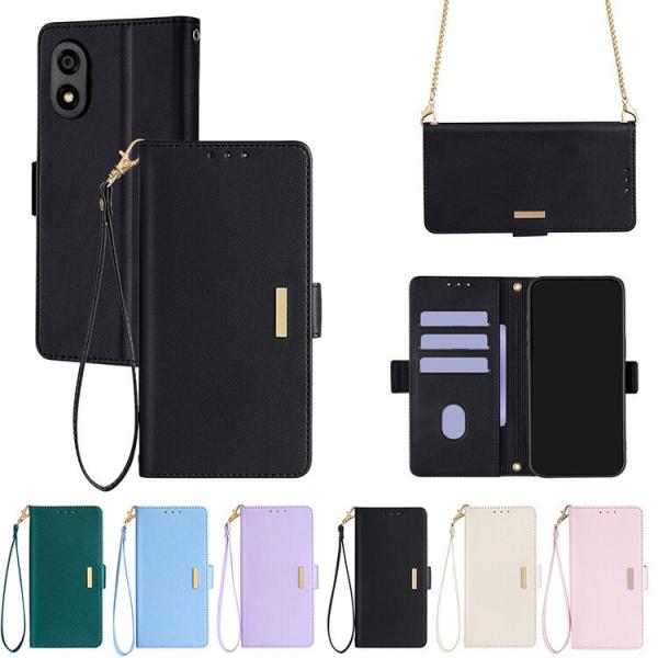 ショルダーベルト 手帳型PUレザーケース 耐衝撃ケース オシャレ シンプル スリム 手帳型ケース ZTE かんたんスマホ4 A402ZT おすすめ