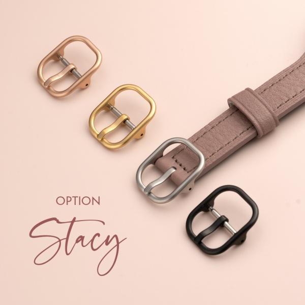 EMPIREオリジナルのSTACY（ステイシー）専用のカラー変更オプション。通常版の金具部分はシルバーですが、このオプションを追加購入すれば、カラーを変更してお届けいたします。お好みのカラーに変更してアップルウォッチ・バンドをもっとおしゃれ...