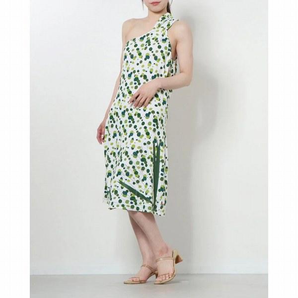 ■カラー水玉グリーン ■サイズ2サイズ3サイズ ■寸法(丈76/77　バスト40/42) ■素材レーヨン50％　コットン50％ ※在庫処分品につき返品交換不可とさせて頂きます。 インポート製品になるため、縫製の荒い部分もございます。 特にビ...