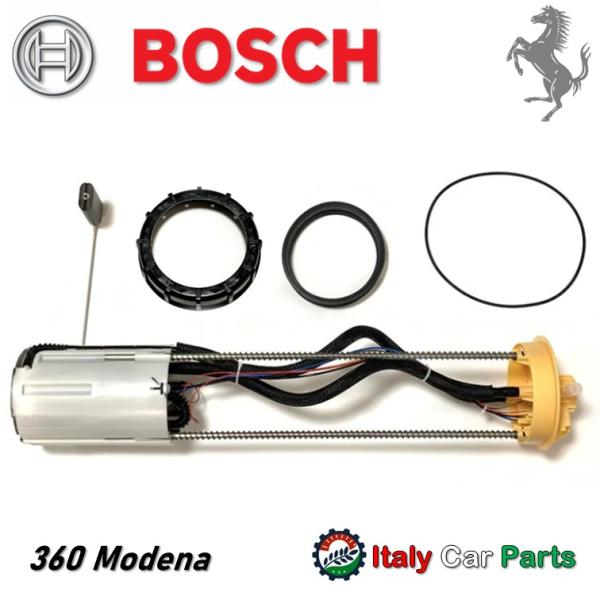 フェラーリ用の燃料ポンプになります。フェラーリに部品を供給しているBosch ボッシュ製になります。セット内容フューエルポンプ 左側 フロート付リングナット （メーカー欠品の為、代替品）ガスケットポンプサポートOリング適合車種360 Mod...