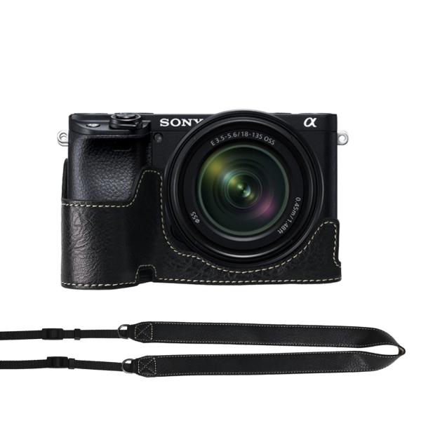 ●ITARUKENからソニー A6400に対応した、カメラをキズやほこりから保護する合皮素材のボディケース。A6400とマッチングにより、カメラの美しさを引き立てることができる。●ケースをカメラ本体に装着した状態で、磁石カバーを開き、チルト...