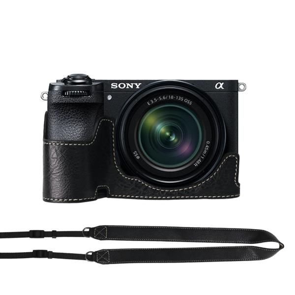 ●ITARUKENからソニー A6700に対応した、カメラをキズやほこりから保護する合皮素材のボディケース。A6700とマッチングにより、カメラの美しさを引き立てることができる。●ケースをカメラ本体に装着した状態で、磁石カバーを開き、チルト...