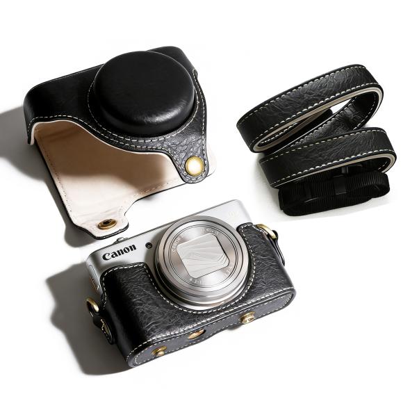 Canon PowerShot SX740／SX730／SX720 HS 用カメラケース改善バージョンがいよいよ発売開始。対応機種にぴったりフィットする専用設計。装着したままでも各ボタンや画面の操作がしやすく、撮影の妨げにならない。【上質な...