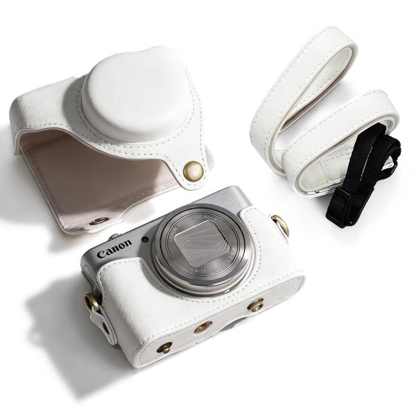 Canon PowerShot SX740／SX730／SX720 HS 用カメラケース改善バージョンがいよいよ発売開始。対応機種にぴったりフィットする専用設計。装着したままでも各ボタンや画面の操作がしやすく、撮影の妨げにならない。【上質な...