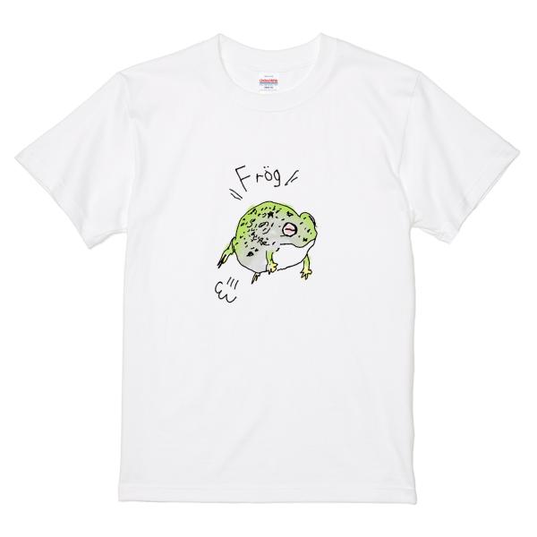 ■ イラストに関してびよ〜んっジャンプしてるカエルくんTシャツです！■ サイズ (着丈/身幅/袖丈)S　 … (65cm/49cm/19cm)M　 … (69cm/52cm/20cm)L　 … (73cm/55cm/22cm)XL　… (7...