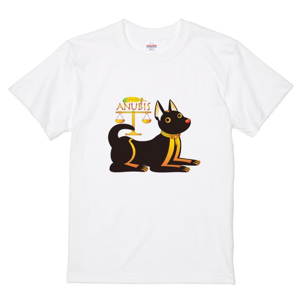 ■ イラストに関してアヌビスはエジプト神話に登場する冥界の神で、真理の羽を使って魂の重さを量るそうです。古代の壁画モチーフをキュートに仕上げたTシャツです♪■ サイズ (着丈/身幅/袖丈)S　 … (65cm/49cm/19cm)M　 … ...