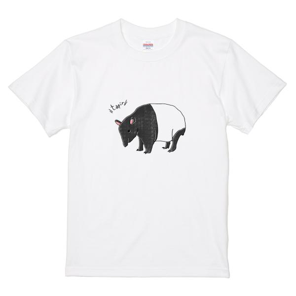 ■ イラストに関してまんまるコロッとかわいいバクさんのTシャツです！■ サイズ (着丈/身幅/袖丈)S　 … (65cm/49cm/19cm)M　 … (69cm/52cm/20cm)L　 … (73cm/55cm/22cm)XL　… (7...
