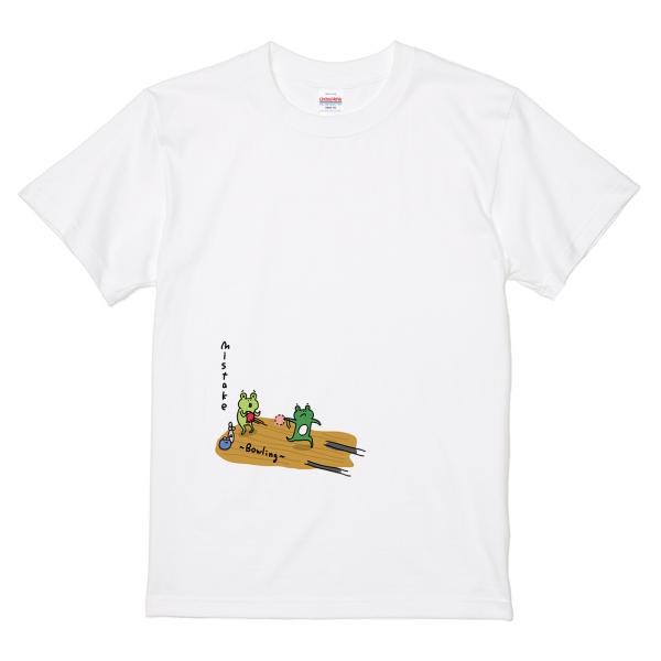 ■ イラストに関してカエルがボールを後ろへ投げるボウリングイラスト。このカエルの後ろにいない方が安全そうだ。しかし、勢いありすぎかな？■ サイズ (着丈/身幅/袖丈)S　 … (65cm/49cm/19cm)M　 … (69cm/52cm/...