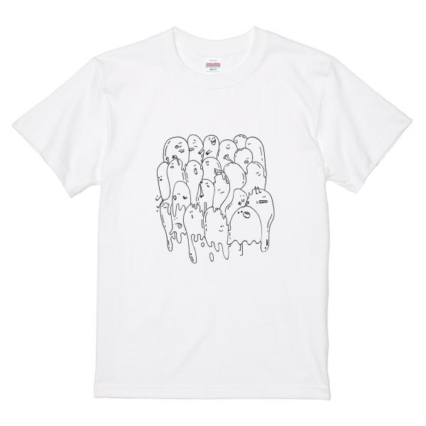 ■ イラストに関してゆる〜いドローイングの おばけ がいっぱいのTシャツです。■ サイズ (着丈/身幅/袖丈)S　 … (65cm/49cm/19cm)M　 … (69cm/52cm/20cm)L　 … (73cm/55cm/22cm)XL...
