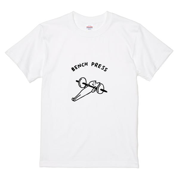 ■ イラストに関してネコが重いベンチプレスに挑戦中だろうか。ただ寝ているだけかもしれない。■ サイズ (着丈/身幅/袖丈)S　 … (65cm/49cm/19cm)M　 … (69cm/52cm/20cm)L　 … (73cm/55cm/2...