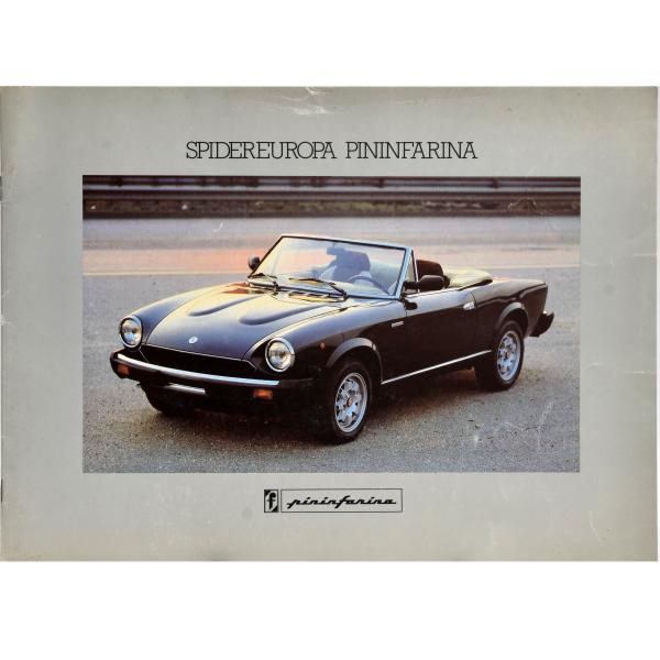 10ページ/仏語・伊語・独語・英語※6月30日更新1982年にFIATが124 Spiderの販売を終了した後、ボディ製造を担当していたPininfarinaが自社ブランドとして販売を継続し、ヨーロッパ市場向けが「Spider Europa...