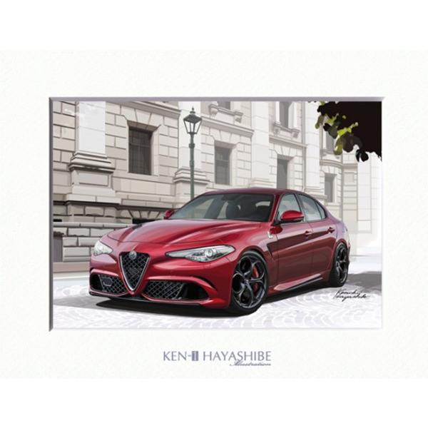 GIULIA(ジュリア) Quadrifoglio228mm(幅)×176mm(縦)※ロットにより紙額の仕様が変わる場合がございます。イラストレーターの林部研一氏が描くクルマを是非あなたのお部屋に――Rosso他の自動車雑誌で活躍している彼...