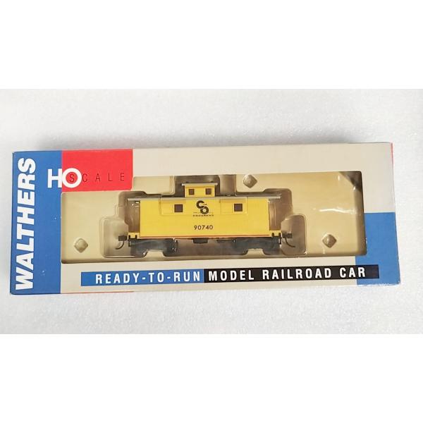 WALTHERS 932-7523　25’ Wood Caboose (C&amp;O Style) C&amp;O Progress (Yellow) #90740　HOゲージ 外国車両 ※※古い店頭在庫はパッケージは細かい傷、傷み等あり...
