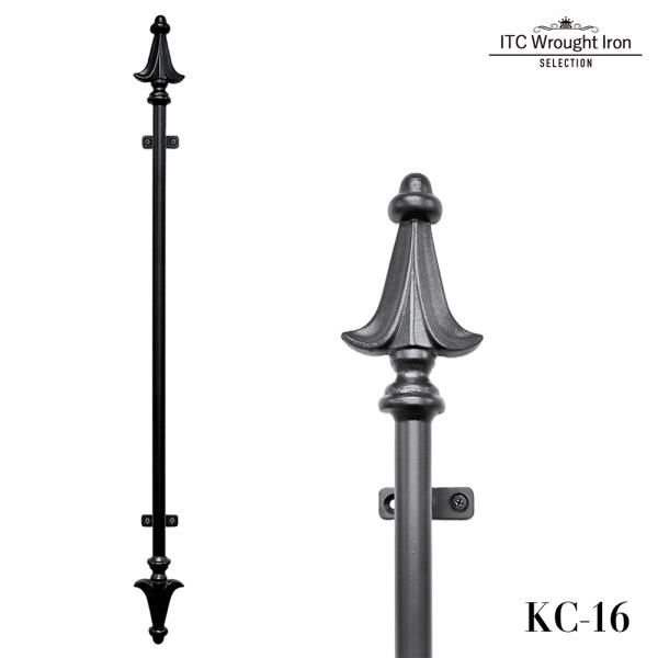 縦型手すり (艶消し) 黒 100cmドアの印象を上質に演出【KC-16】ランス1 ドアの印象を決める、上質な縦型手すりが新登場ロートアイアンならではの美しい造形と、シンプルながら確かな存在感縦型手すりとしてはもちろん、ドアハンドルとしても...