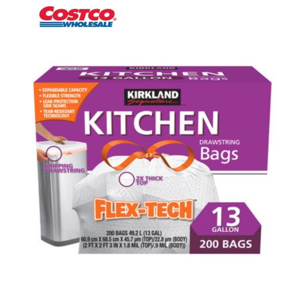 〇コストコオリジナルブランド「ＫＩＲＫＬＡＮＤ」大人気のゴミ袋です。〇ひも付きでとっても便利。容量 :13ガロン(約49.2L)寸法外形 :約609ミリ×685ミリ厚さ :0.0228ミリ枚数 :200枚原料樹脂 :ポリエチレン原産国 :米...