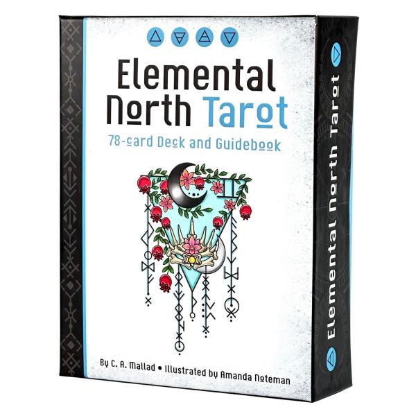 エレメンタル・ノース・タロットは、タロットの象徴性を軸に、ノルウェーのルーン文字、占星術、エレメント（四大元素）、数秘術、さらに動植物のイメージを融合させた、独創的で奥深いタロットカードです。各カードには、ルーン文字や幾何学模様が緻密に描か...