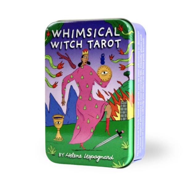 カラフルで遊び心あふれるアートが魅力の「Whimsical Witch Tarot in a Tin」は、日常に潜む“小さな奇跡”を見つけるためのタロットカードです。コミックブック風のポップなイラストには、ネオンカラーの魔女やフレンドリーな...