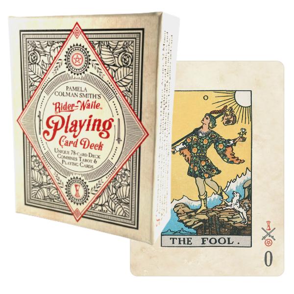 タロットカードとトランプ（プレイングカード）どちらも楽しめます。世界標準のタロットカード「ライダー・ウェイト タロット」にポーカーサイズで登場です。小アルカナの各スートはトランプインデックスに対応しており、トランプ（プレイングカード）として...