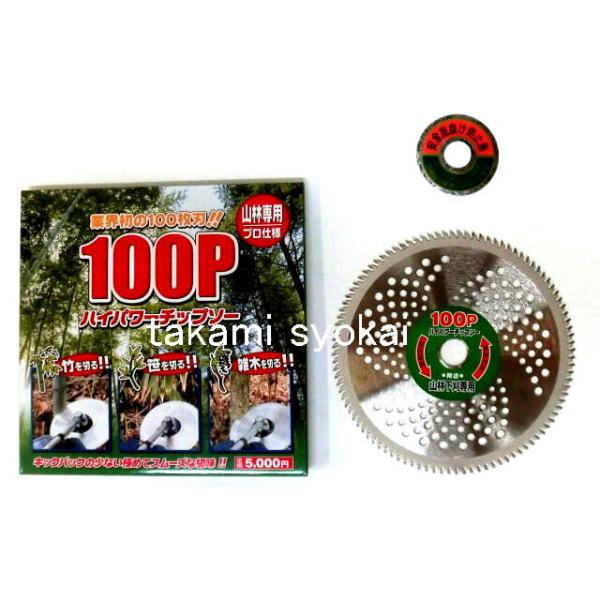 竹・笹・雑木・つる草・カズラ・ススキ等、従来のチップソーでは切断できなかった硬質の草木が刈払いできます。チップソーの基盤は草木が入り込まないメッシュ窓を採用して、軽量化も実現しています。業界初の１００枚刃の山林下刈専用の刈払チップソーです。