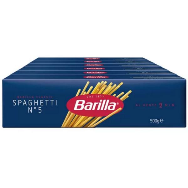 BARILLA　no,5（1.8mm）　500g×6本場イタリアで3人に1人が選ぶパスタブランド。 イタリアで一番人気No.1のおいしさです。 バリラ社は1877年イタリア北部、パルマにオープンして以来、常に高品質のパスタを送り出すために代...