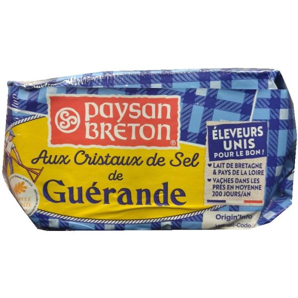 フランス北西部ブルターニュ地方で作られた ゲランド塩のバター 250g世界的に有名なゲランドの天然塩の名産地である、 フランス北西部のブルターニュ地方で採れた塩を使って作られたバター。クール便でのお届けとなります。常温便のものと同時購入され...