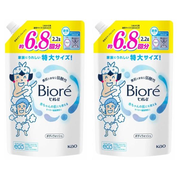 すばやく、ふんわり泡立ち、なでるだけで全身に広がります。赤ちゃんのデリケートな肌もやさしく洗えます。やさしいフレッシュフローラルの香り〔微香性〕容量　2.2L×2個