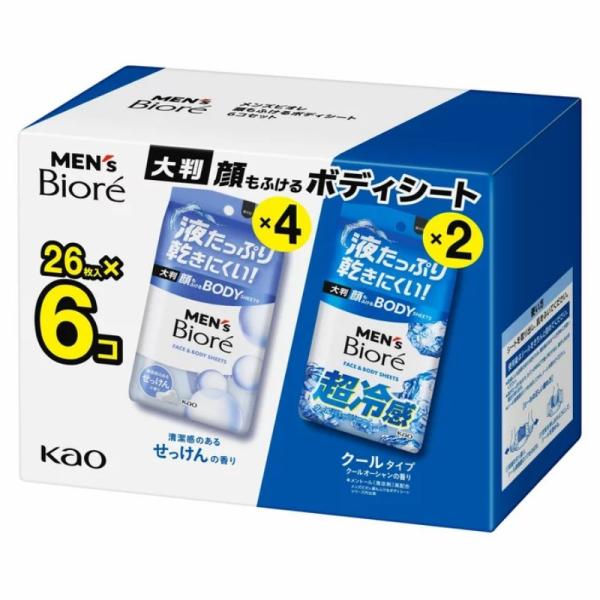 液たっぷり乾きにくい！大判！顔も体もこれ１枚！顔もふけるボディシート。全身のベタつき・ニオイの元となる汗や皮脂をすっきり落とす。厚手のメッシュシートでしっかりふきとれ、肌にやさしいふき心地。メントール（清涼剤）配合。顔もふけるボディシート　...