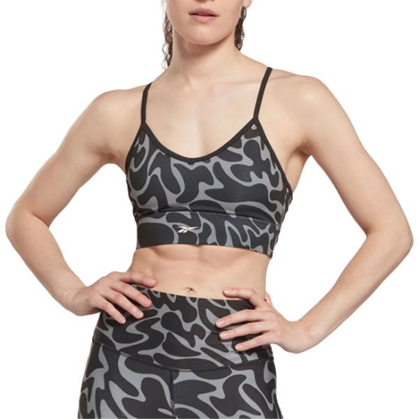 商品発送元：e-fitpro│ヒカリスポーツスポーツ・アウトドア・旅行、フィットネス・トレーニング、スポーツウェアワークアウトを楽しむワークアウトレディ。AOPデザインを採用した伸縮性に優れたスポーツブラ。 【色】ブラック【素材】【特徴】・...