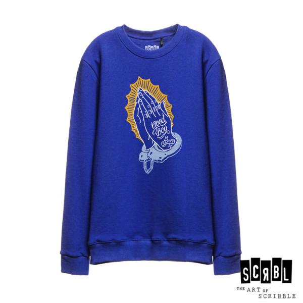 商品発送元：After Note （アフターノート）大阪 新世界ファッション・ブランド紫外線に反応して一部分に手錠のイラストが浮き出てくる特殊プリントを施した面白いスウェットです。Sサイズ着丈：68cm　身幅：44cm　袖丈：64cmMサイ...