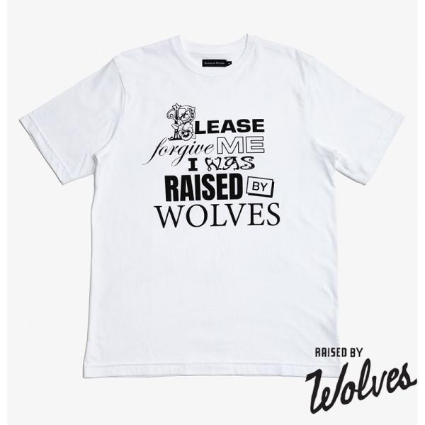 商品発送元：After Note （アフターノート）大阪 新世界ファッション・ブランド、カジュアル、メンズカジュアルウェア、Tシャツ、アメカジカナダ製、「私を許してください私はRAISED BY WOLVESです」というかなり強気なメッセ−...