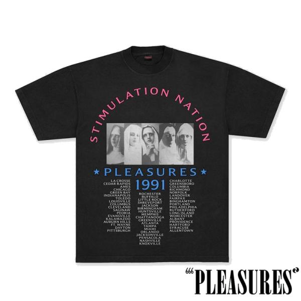 商品発送元：After Note （アフターノート）大阪 新世界ファッション・ブランド、カジュアル、メンズカジュアルウェア、Tシャツ、アメカジ”STIMULATION NATION”刺激国家とともに様々な修道女のプリントが印象的は一枚。生地...