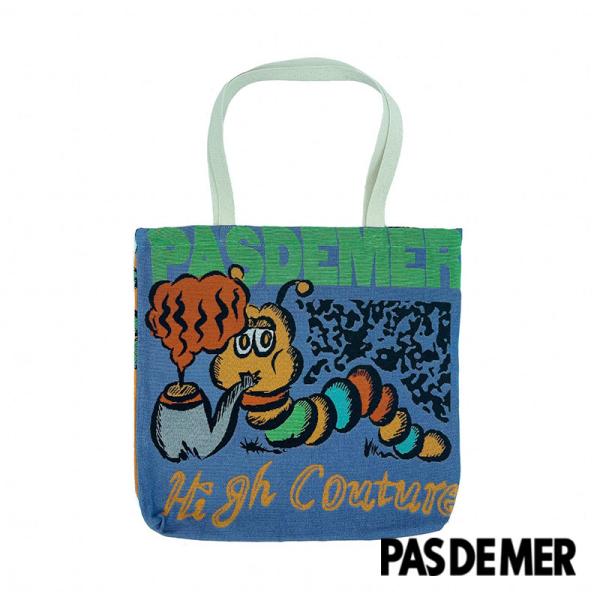 商品発送元：After Note （アフターノート）大阪 新世界バッグ・靴・小物、雑貨・小物、メンズ小物（財布・ネクタイ・ベルト類）、靴下ワンサイズのジャガード・トートバックです。表裏違うデザインになっています。『PAS DE MER（パド...