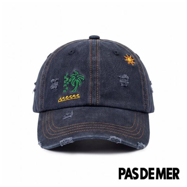 商品発送元：After Note （アフターノート）大阪 新世界バッグ・靴・小物、雑貨・小物、メンズ小物（財布・ネクタイ・ベルト類）、帽子デニムキャップ。全体的にワンウォッシュ＆ダメージ加工。グラフィックは刺繍にてデザインされています。『P...