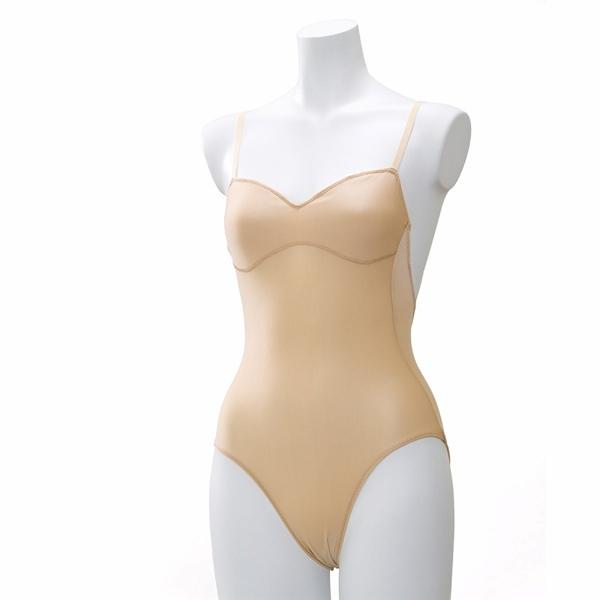 商品発送元：バレエ・ダンス用品店　赤い靴ファッション・ブランドChacott チャコット　ボディーファンデーション●背中の開きが大きく、薄手で上品な光沢感のインナーウェア。●運動追随性というコンセプトで開発されたスポーツアンダーウェア素材「...